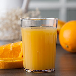 Carlisle FoodService Products Plastic Bistro Tumbler, 10 Ounces, Clear