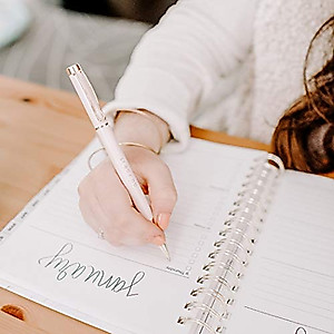 Sweet Water Decor Metal Inspirational Pen Set Inspirational Motivational Quotes Ballpoint Pen Chic Office Decor Gifts for Women Desk Supplies Accessories Gold Cute Pen Sets School Girly Cubicle Bosses