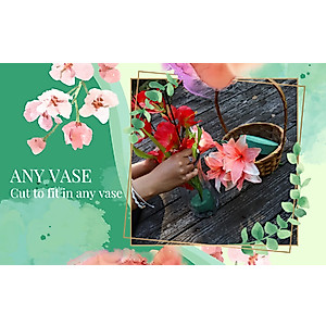 FLOFARE Pack of 6 Round Floral Foam Blocks for Fresh and Artificial Flowers, Styrofoam for Artificial Flowers each (3" X 1.5"), Dry & Wet Green Flower Foam for Flower Arrangements and Florist Supplies