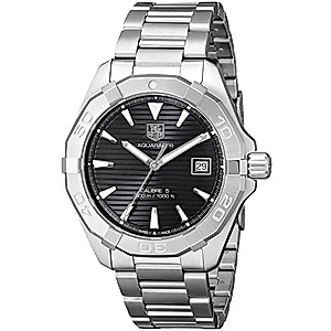 TAG Heuer Men's WAY2110.BA0910 300 Aquaracer Analog Display Swiss Automatic Silver Watch
