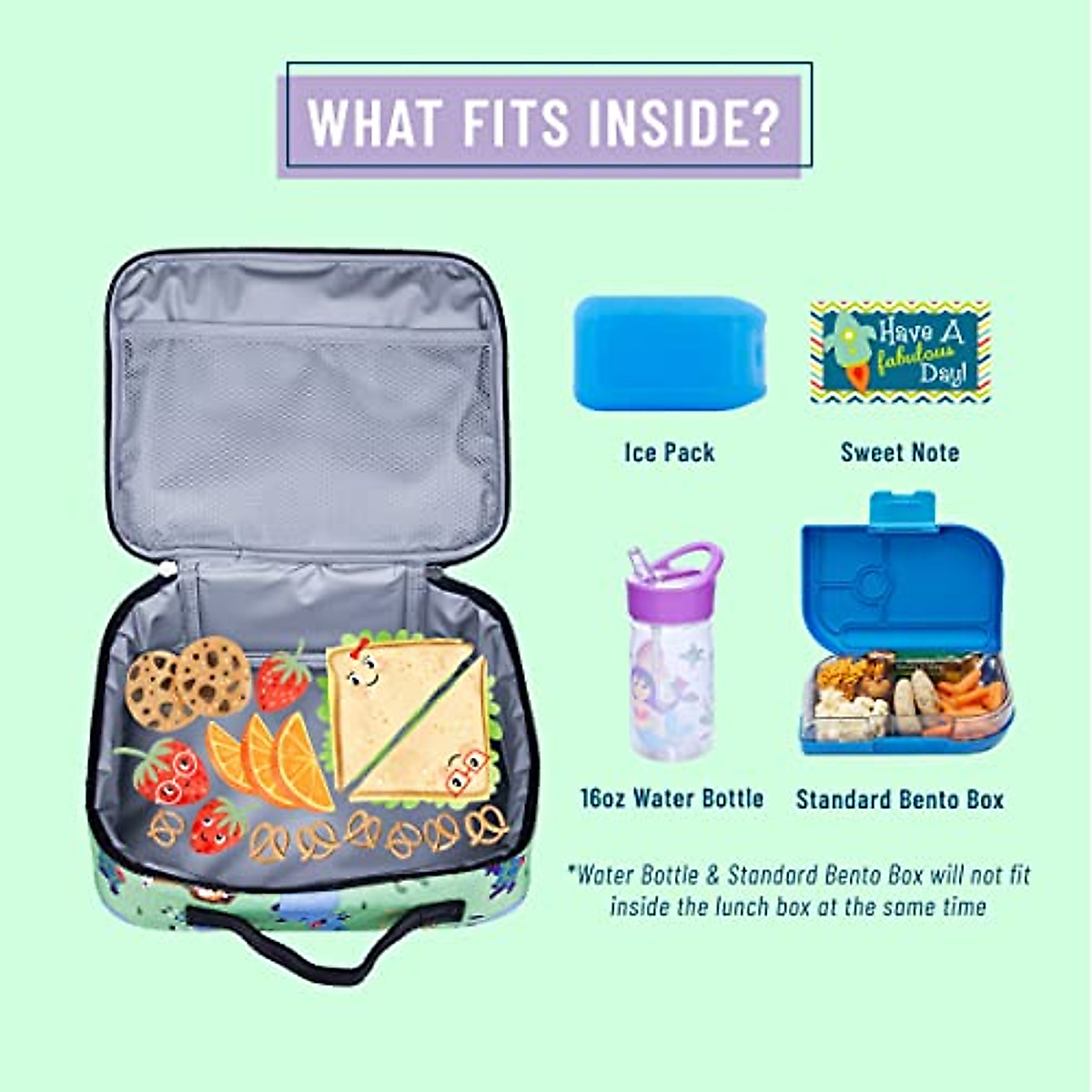 Wildkin Kids Insulated Lunch Box Bag for Boys & Girls, Reusable Kids Lunch Box is Perfect for Early Elementary Daycare School Travel, Ideal for Hot or Cold Snacks & Bento Boxes (Wild Animals)