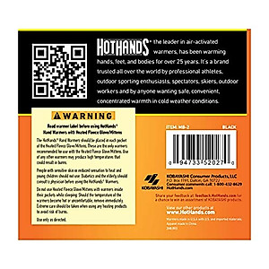 Hothands Large/Extra Large Fleece Glove Mitts, Black, Large/x-Large (MB2)