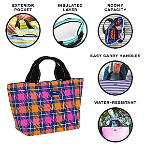 SCOUT Nooner Lunch Box - Lightweight, Insulated Lunch Bag with Outside Zip Pocket, Cooler For Women - Everyday, Beach Cooler