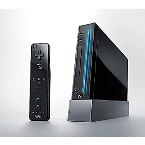 Nintendo Wii BLACK Video Game Console Bundle (Renewed)