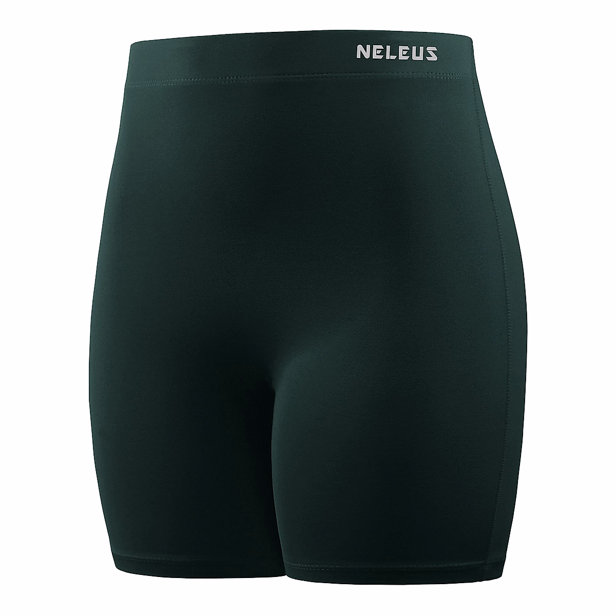NELEUS Women's 4" Biker Short 3 Pack High Waist Athletic Shorts for Gym Yoga Running,9057,Black/Grey/Dark Green,M