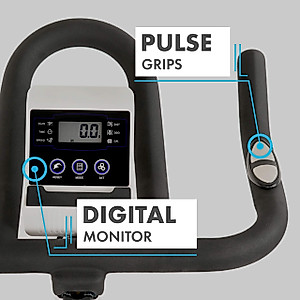 EFITMENT Indoor Cycle Bike, Magnetic Cycling Trainer Stationary Exercise Bike w/ 40 lb Chromed Flywheel, Belt Drive and LCD Monitor with Ipad/Tablet Holder- IC031