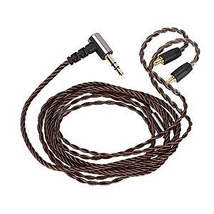 BesCable Earphone 3.5mm Cable Replacement Silver Plated OFC PVC Wire Upgrade Replacement MMCX Connection Detachable Cable Compatible for ATH E50 E70 LS300 CKS1100 A2DC Connector Headphones