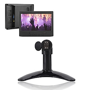 ASHATA Monitor Holder Stand, Desktop Computer Black Monitor Holder,Universal PC Accessories,ABS + Metal Material,Light Weight,for Small LCD Monitors from 7 to 11.6 Inch.