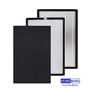 PUREBURG 2-Pack Replacement Set Compatible with GermGuardian AC5600WDLX/AC5600W, FLT5600,FLT56CB4,Filter N