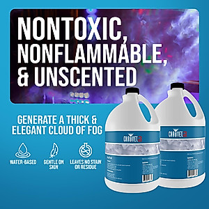 CHAUVET DJ Fog Smoke Juice Fluid 1 Gallon Bottles for Fog Machines, Compatible with Chauvet and Other Leading Brands for Enhanced Atmosphere, 2 Pack