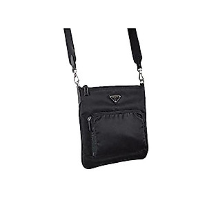 Prada Unisex Medium Black Tessuto Nylon Messenger Crossbody Handbag