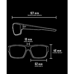 TOROE Eyewear FIELD Wrap Around Sport Sunglasses With Polycarbonate Polarized Lenses, Lightweight TR90 Frame (Matte Black | White Emblem, Black (C4))