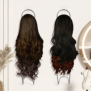 LINFIDITE 10 Pack Hat Rack Hanger Holder Organizer Closet Hanging Baseball Cap Display Storage Rack for Scarves Handbags Towels Clothes Ties Over Door Wall Mounted w Hanging Hook Black