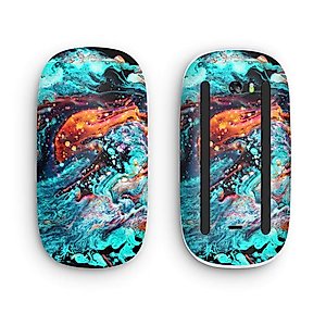 Design Skinz Liquid Abstract Paint V21 Vinyl Decal Compatible with The Apple Magic Mouse 2 (Wireless, Rechargable) with Multi-Touch Surface