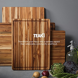 TeakHaus Edge Grain Carving Board w/Hand Grip (Rectangle) | 24" x 18" x 1.5"