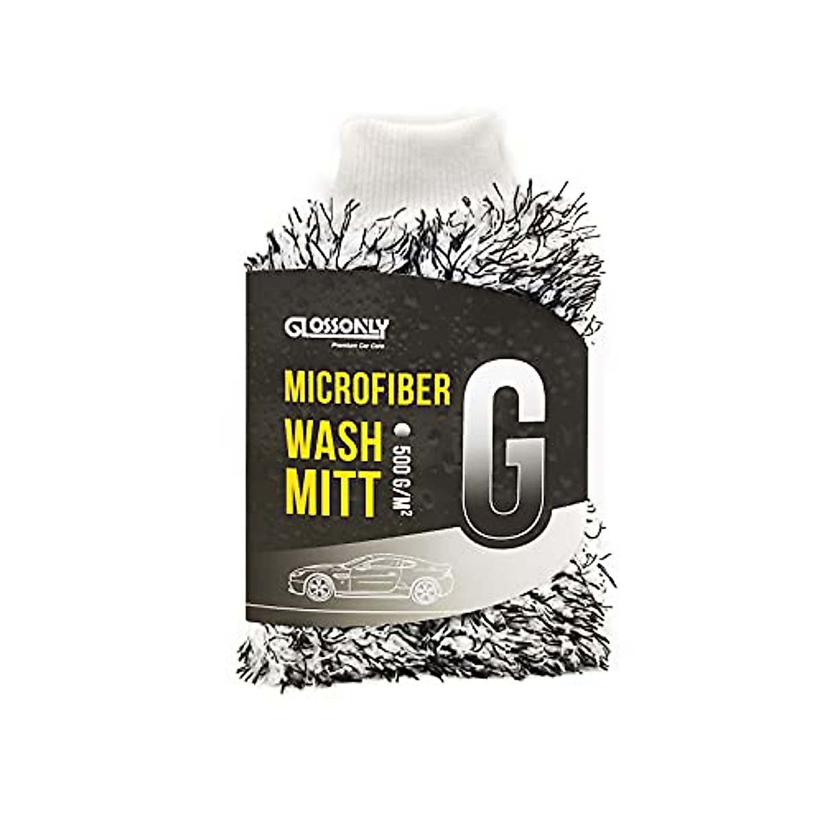 Microfiber Car Wash Mitt, Premium Super Absorption Car Wash Sponge - Scratch Free, Lint-Free for Cars, Trucks, SUV, Boat & Motorcycle