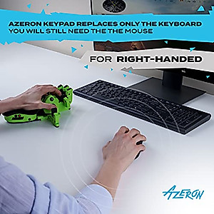Azeron Classic Gaming keypad - Programmable Gaming Keyboard for PC & Console Gaming - Customized, 3D Printed Analog Thumbstick keypad with 26 Buttons - for Righties (Galaxy Purple)