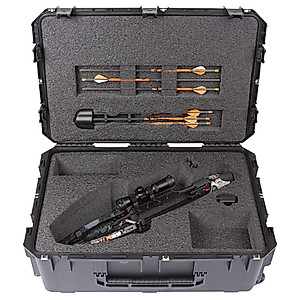 SKB iSeries Ravin R26 and R29 Heavy Duty Hard Shell Military Grade Crossbow Case with Rubber Cushion, Gasket, and Comfort Grip Handle, Black