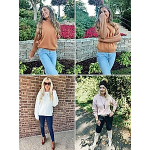 ZESICA Women's 2023 Fall Long Sleeve Crew Neck Solid Color Cable Knit Chunky Casual Oversized Pullover Sweater Tops,Camel,Large