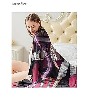 Household Soft Cartoon Anime Kaguya-sama Love is War Kaguya Shinomiya Printed Plush Flannel Fleece Throw Blanket Towel Blanket for Couch,80"x60"