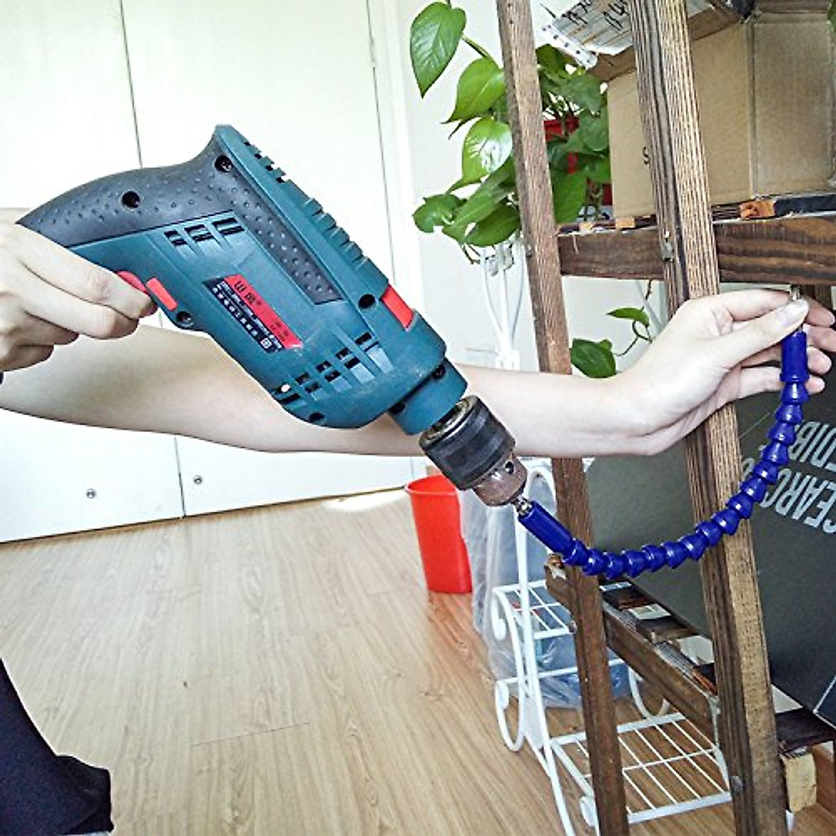 4 Pcs Flexible Drill Bit Extension, Screwdriver Soft Shafts, 11.6 inch, FineGood Universal Drill Connection - Black, Red, Blue, Orange