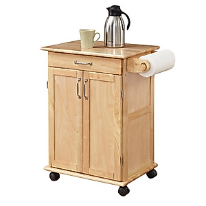 Homestyles General Line Mobile Kitchen Cart, FURNITURE, Natural