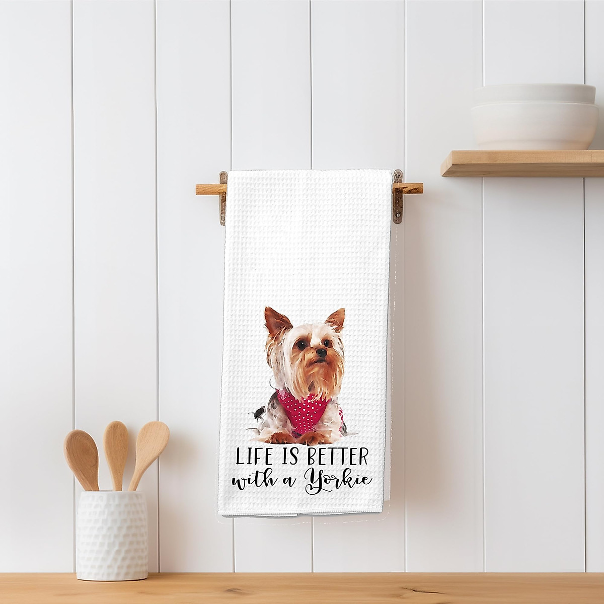 Life is Better with a Yorkie Yorkshire Terrier Microfiber Kitchen Towel Dog Lover