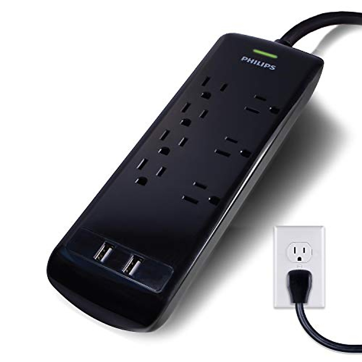 Philips 7-Outlet Surge Protector with USB Charging