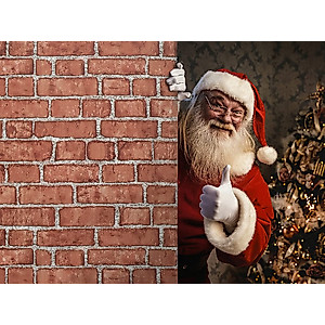 Cohoo Home Red Peel and Stick Wallpaper Brick Contact Paper 18” ×118” Faux 3D Brick Wall Paper Red Self Adhesive Wallpaper Removable Wallpaper Brick Backsplash Stick and Peel Vinyl Film