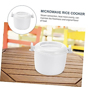 RORPOIR Rice Cooker Rice Maker for Microwave Food Storage Bowl Microwave Bowl with Lid Microwave Rice Pots Microwave Rice Cooking Microwave Steamer Basket Travel Pasta Insulation Plastic