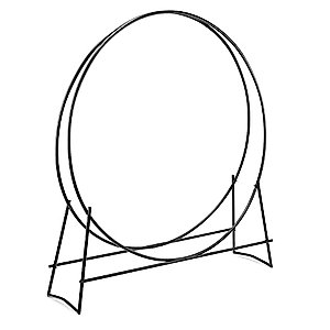 Uniflame, W-1889, Black Finish 48 in. Diameter Tubular Firewood Log Hoop Rack