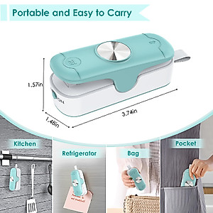 FEPPO Bag Sealer, Mini Bag Sealer with Cutter 2 in 1 Heat Sealers, Portable Food Sealer Mini Sealing Machine Kitchen Gadget For Chip Bags Plastic Bags Food Storage (Battery Included)