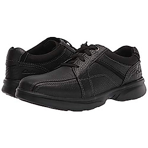 Clarks Men's Bradley Walk Oxford, Black Tumbled Leather, 11 Wide