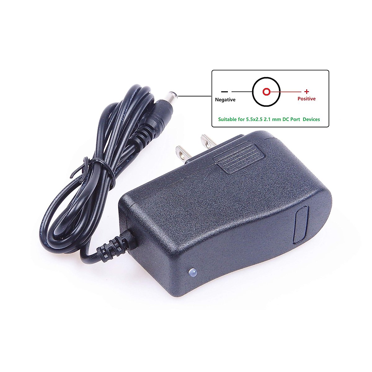 NOYITO 4.2V 1A Power Adapter Li-ion Battery Charger with LED Indicator 5.5 x 2.5 2.1mm Interface Suitable for 3.7V 4.2V 1-String Lithium Battery Pack