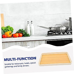 Abaodam 2pcs Dessert Plate Serving Tray Dessert Tray Desktop Accessories Skin Care Accessories Wooden Breakfast Tray Japanese Sushi Tray Multi-Function Fruit Plate Convenient Coffee Tray