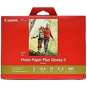 CanonInk Photo Paper Plus Glossy II 4" x 6" 400 Sheets (1432C007)