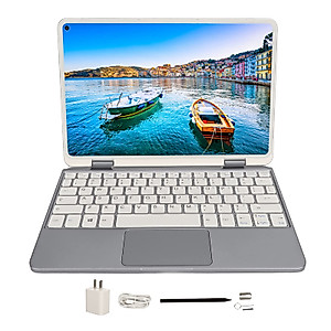 10.8 Inch Touch Screen Laptop 2 in 1 Gaming Laptop with Stylus for 11 Laptop 360 Degree Rotating Screen LPDDR4 8GB RAM 512GB SSD 2.4G 5G WiFi (8+512G US Plug)