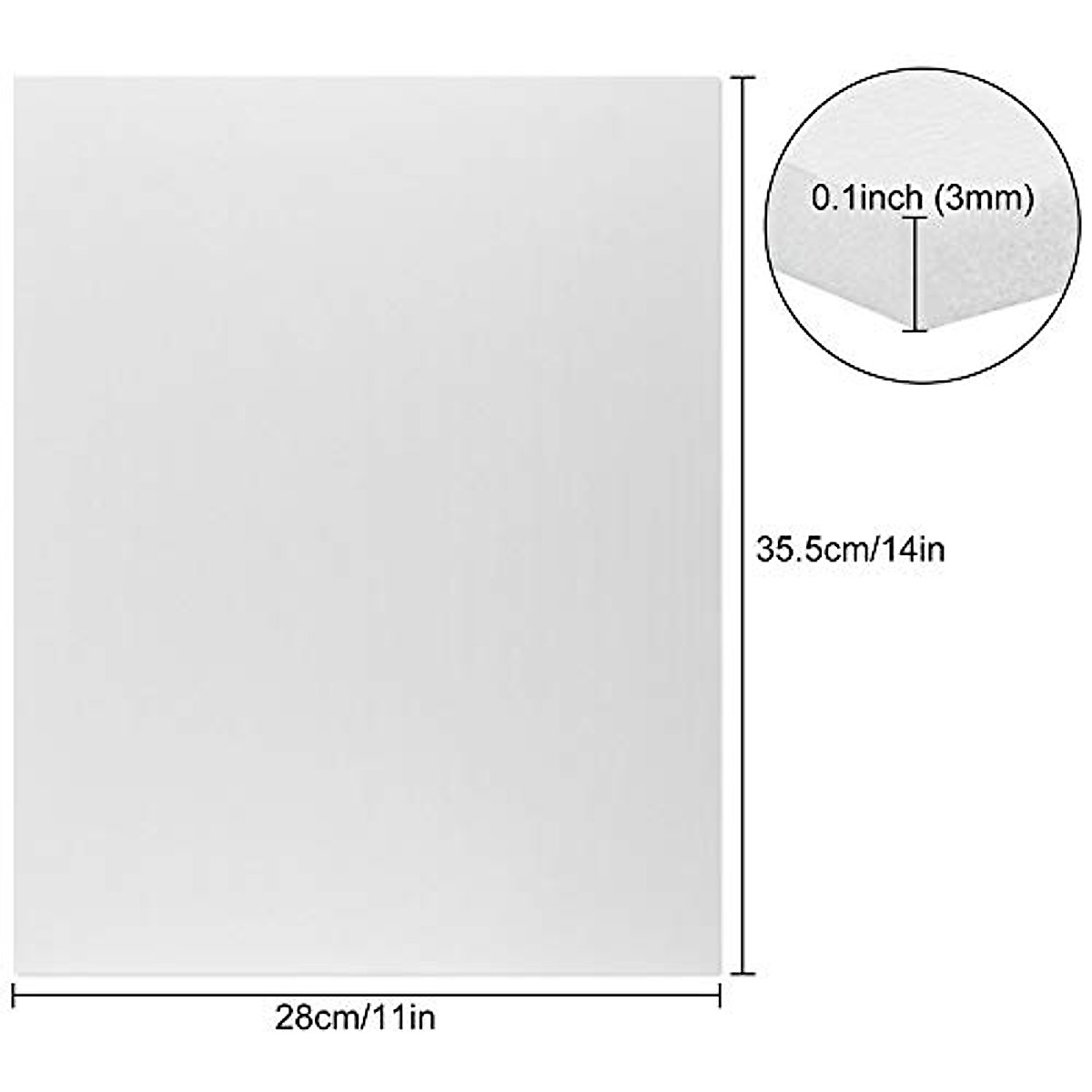 20 Pack Foam Board 11"x14" Foam Core Backing Board 1/8" Thick White Foam Boards for Projects Poster Foam Board Presentation Board for School, Crafts, Office & Art Projects