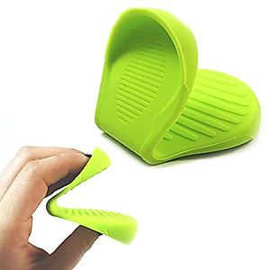 2X Silicone Holder Hot Plate Pot Pan Glove Grip Heat Resistant Oven Kitchen Bake