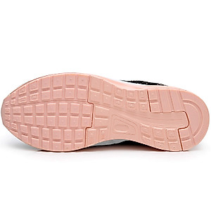 MAFEKE Women Air Athletic Running Shoes Fashion Tennis Breathable Lightweight Walking Sneakers (Peachblack US 7 B(M)