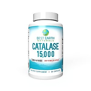 Catalase 15,000 - Pure Catalase Antioxidant Enzyme - Tiny, Easy to Swallow Capsule - 30 Day Supply