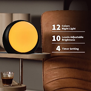 iDealSleep Loudspeakers Brown Noise Sounds White Noise Machine 30 Soothing Sounds 12 Color Night Lights Auto-Off Timer Calming Sleep Machine with Memory Function for Baby Kids Adult for Office Privacy