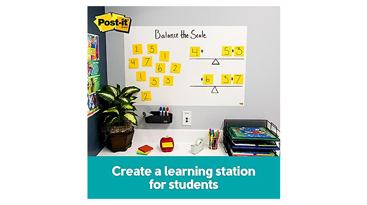 Post-it Flex Write Surface - Portable Whiteboard & Marker Wipes