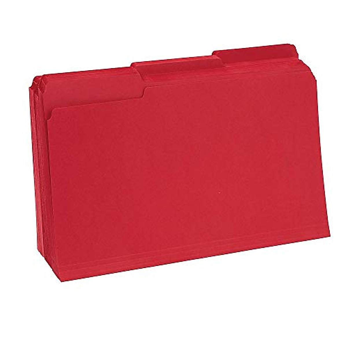Staples 224550 Colored Top-Tab File Folders 3 Tab Red Legal Size 100/Pack