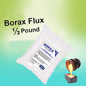 Borax Flux 1/2 Pound Melting Gold Silver Crucible Glaze Jewelry Casting 8oz