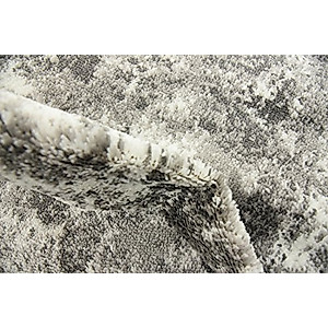 Unique Loom Sofia Collection Area Rug - Salle Garnier (2' x 6' 9" Runner, Gray/ Ivory)