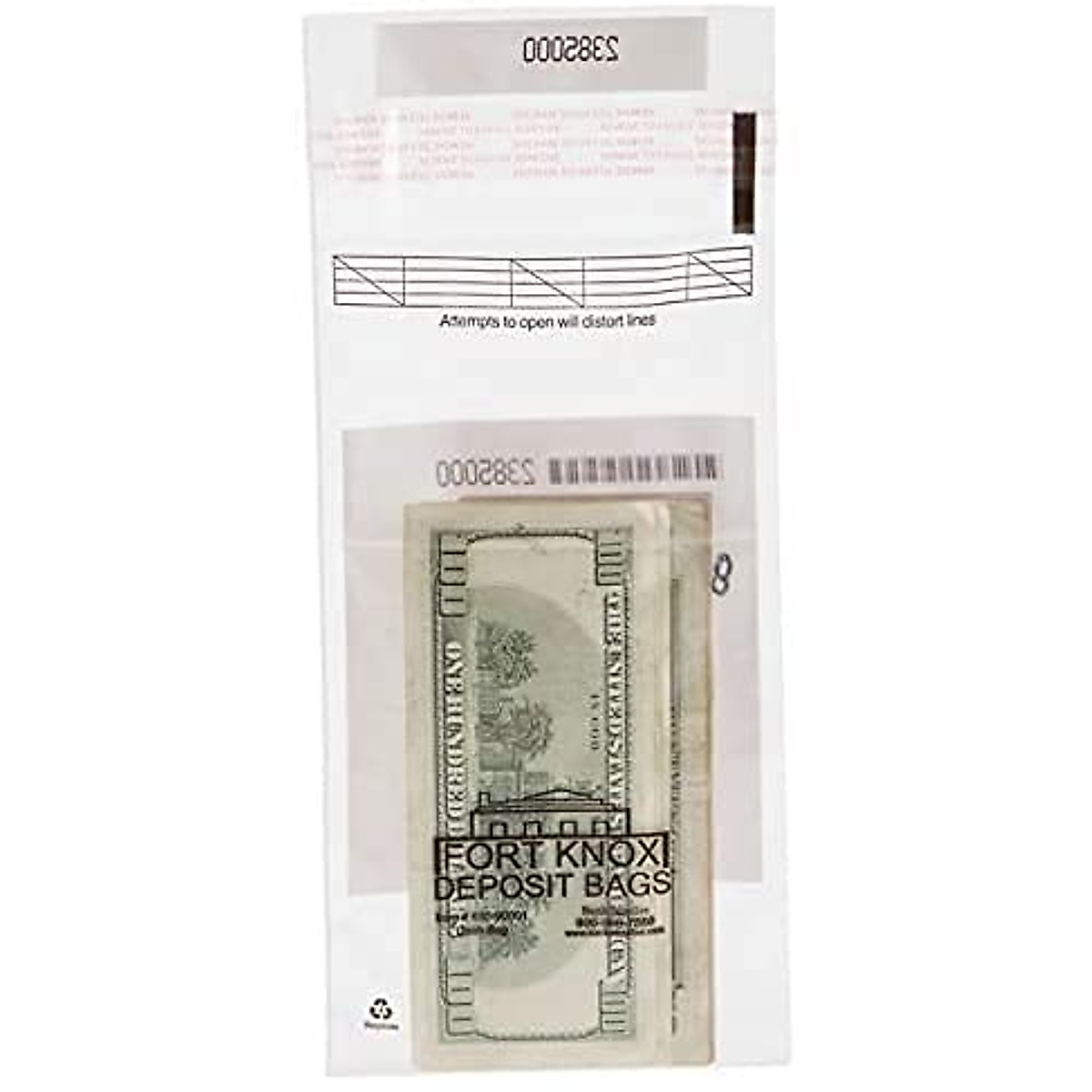 BankSupplies Cash Strap Bags | Case of 1000 Bags | 5 x 9 | Cash & Pawn | Tamper Evident Seal | Easy to Scan Barcode & Tear Off Receipt | For Internal Transfers