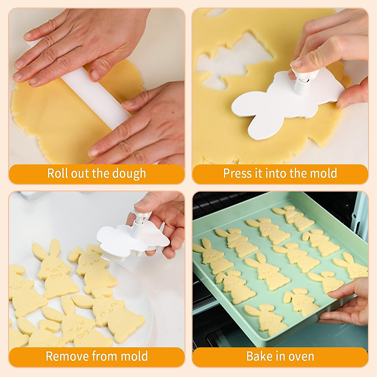 16 Pcs Clouds Fondant Cutter Rabbit Plunger Cutter Mindmill Cookie Stamp Biscuit Mold DIY Cake Decorating Tools for Kids Birthday Party and Baby Shower decoration Wedding Party