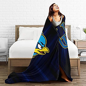 University of Delaware Fleece Blanket, Very Soft Microfiber Flannel Blanket for Couch Warm and Cozy for All Seasons