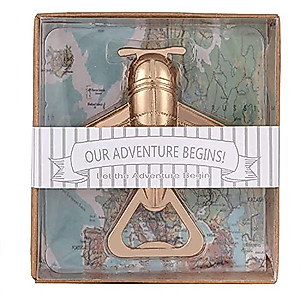 Yuokwer 12 PCS Airplane Bottle Opener Wedding Party Favor with Exquisite Packaging for Bridal Baby Shower Party Favors & Decoration,Wedding Party Favor Bottle Opener for Guest Travel Theme
